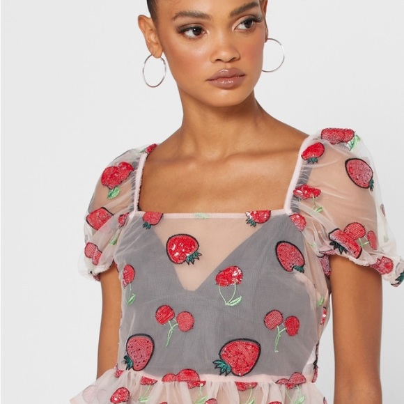 Topshop | Tops | Top Shop Sequin Berry Top Nwt | Poshmark
